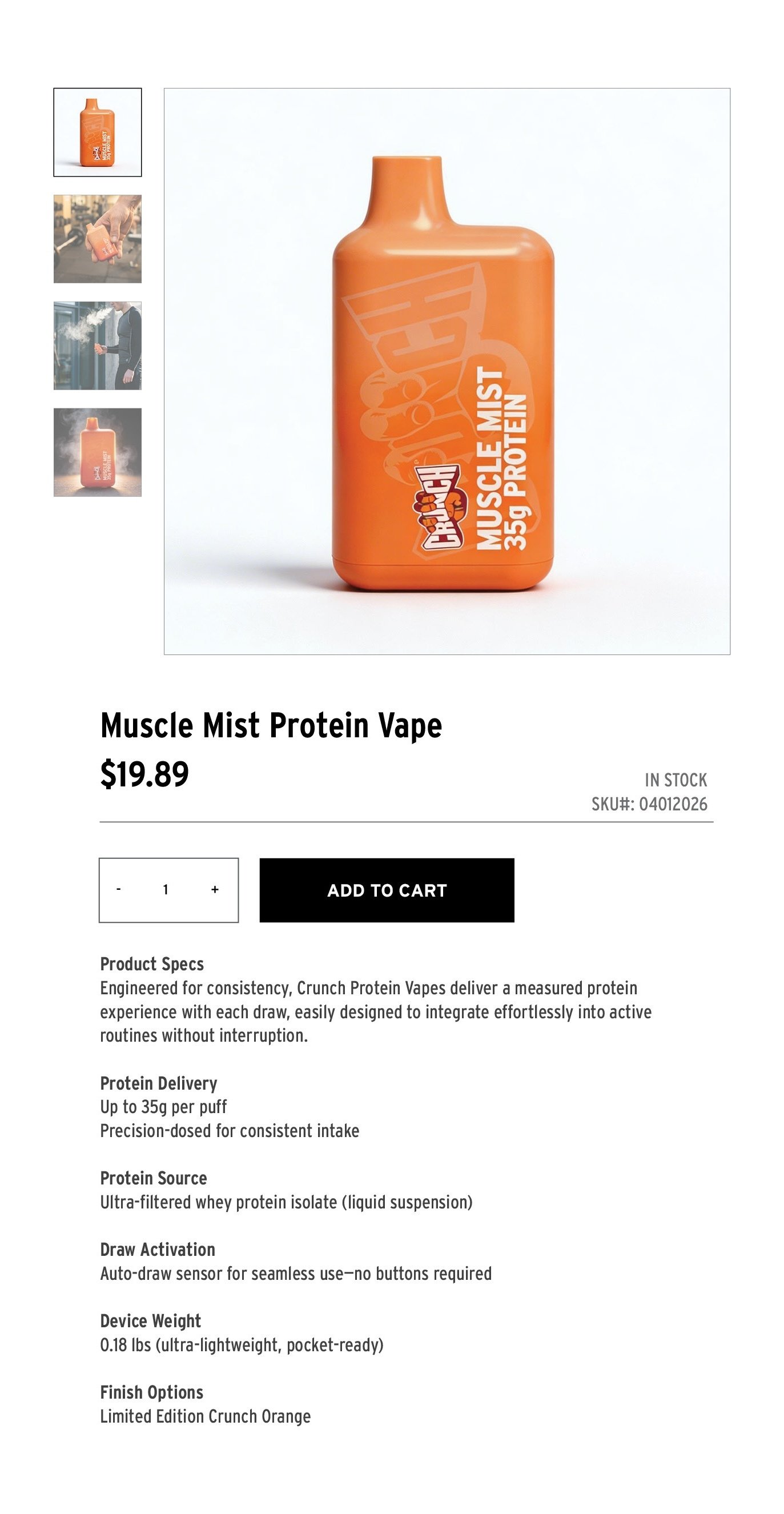 Muscle Mist Protein Vapes