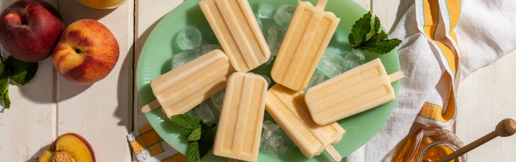 Crunch Kitchen - Peaches and Cream Popsicles